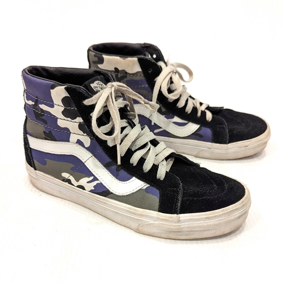 Vans | Shoes | Vans Old Skool Sk8 High Purple Camo Skate Shoes High Top ...